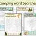 Camping Games Bundle | Camping Word Scramble | Camping Crossword ...