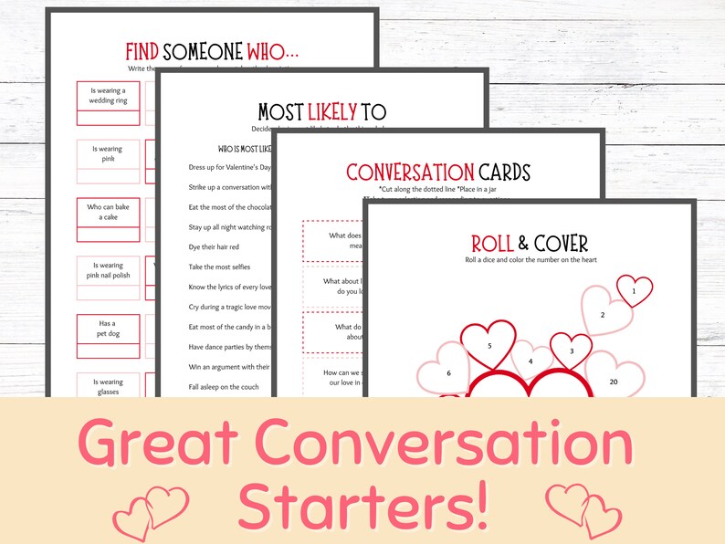 Printable Valentine's Day Games for Groups| Tic Tac Toe | Would You ...