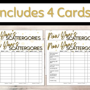 New Year's Scattergories | Printable Scattergories List | New Year's ...