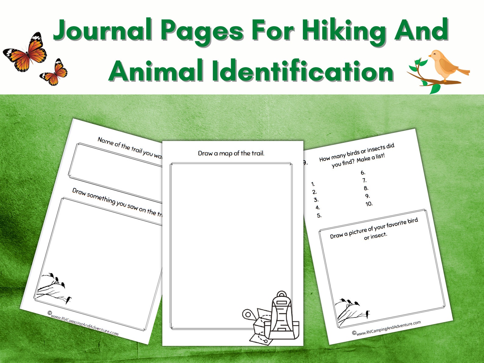 Kids Printable Camping Journal Camping Activities Nature Hunt Camping ...