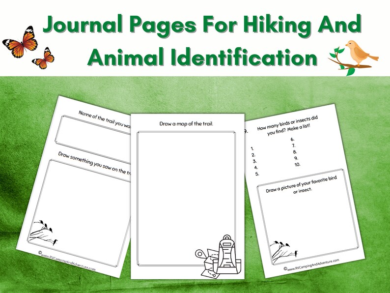 Kids Printable Camping Journal Camping Activities Nature Hunt Camping ...