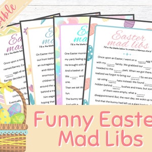Easter Mad Libs | Printable Fill in the Blank | Party Game | Kid's Mad ...