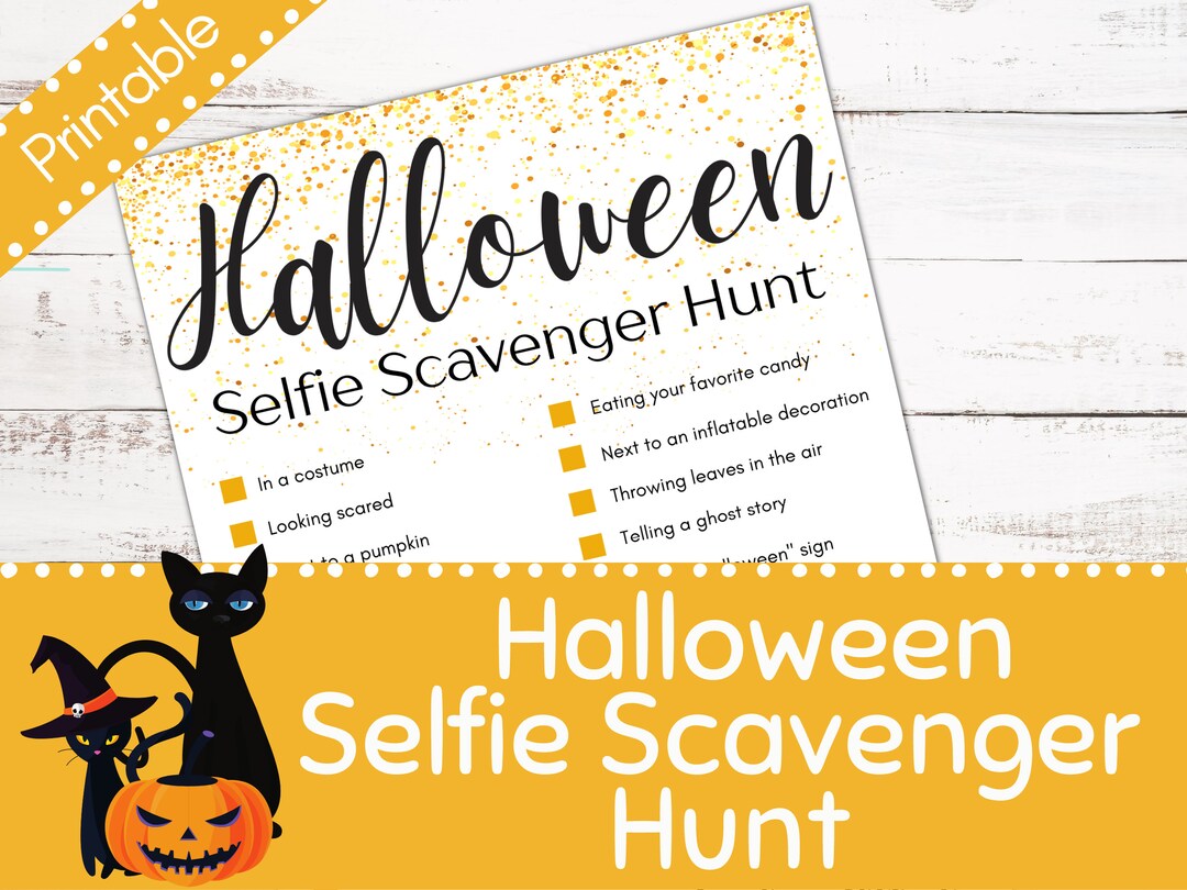 Halloween Selfie Scavenger Hunt | Photo Scavenger Hunt | Search & Find ...
