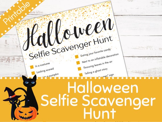 Halloween Selfie Scavenger Hunt Photo Scavenger Hunt - Etsy