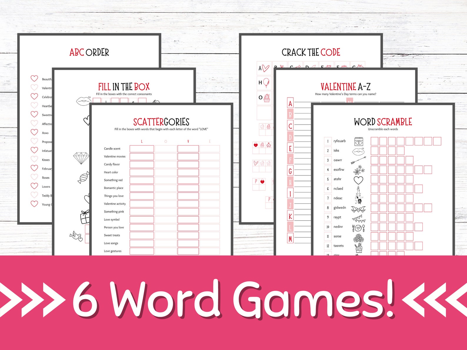 Printable Valentine's Day Coloring Pages & Word Games Family Games ...