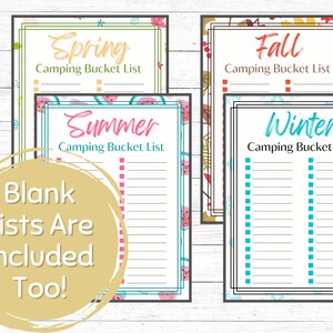 Camping Bucket List | Bucket List | Camping Game | Printable Activity ...