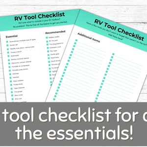 RV Maintenance Checklist | Camper Printable Inspection Checklists | RV ...