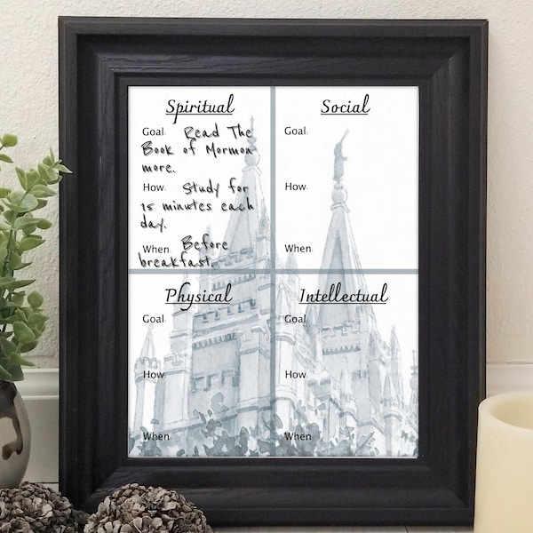 Children and Youth Goal Sheet for the Church of Jesus Christ of Latter ...