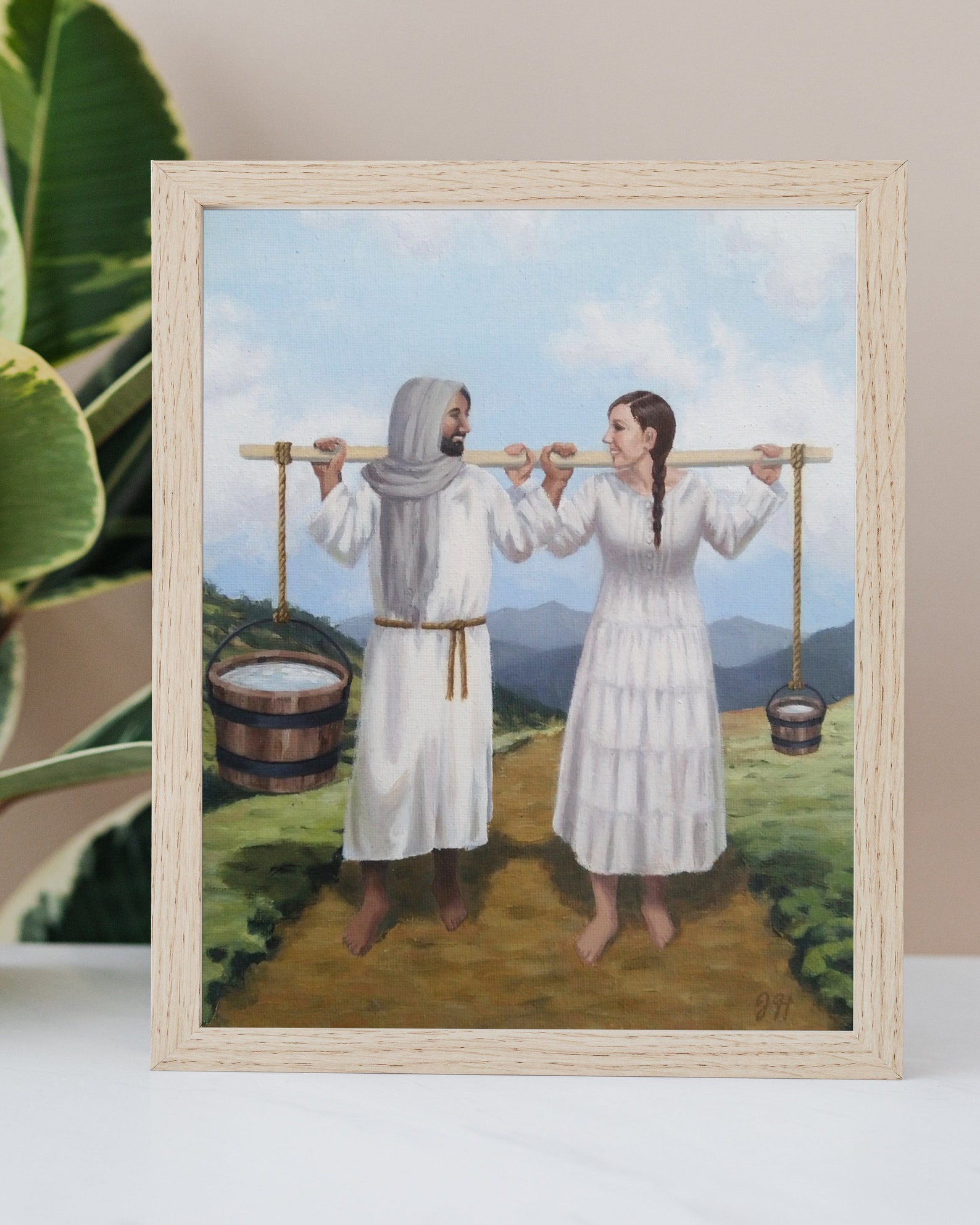 His Burden is Light (my Yoke is Easy, My Burden is Light) Oil Painting ...