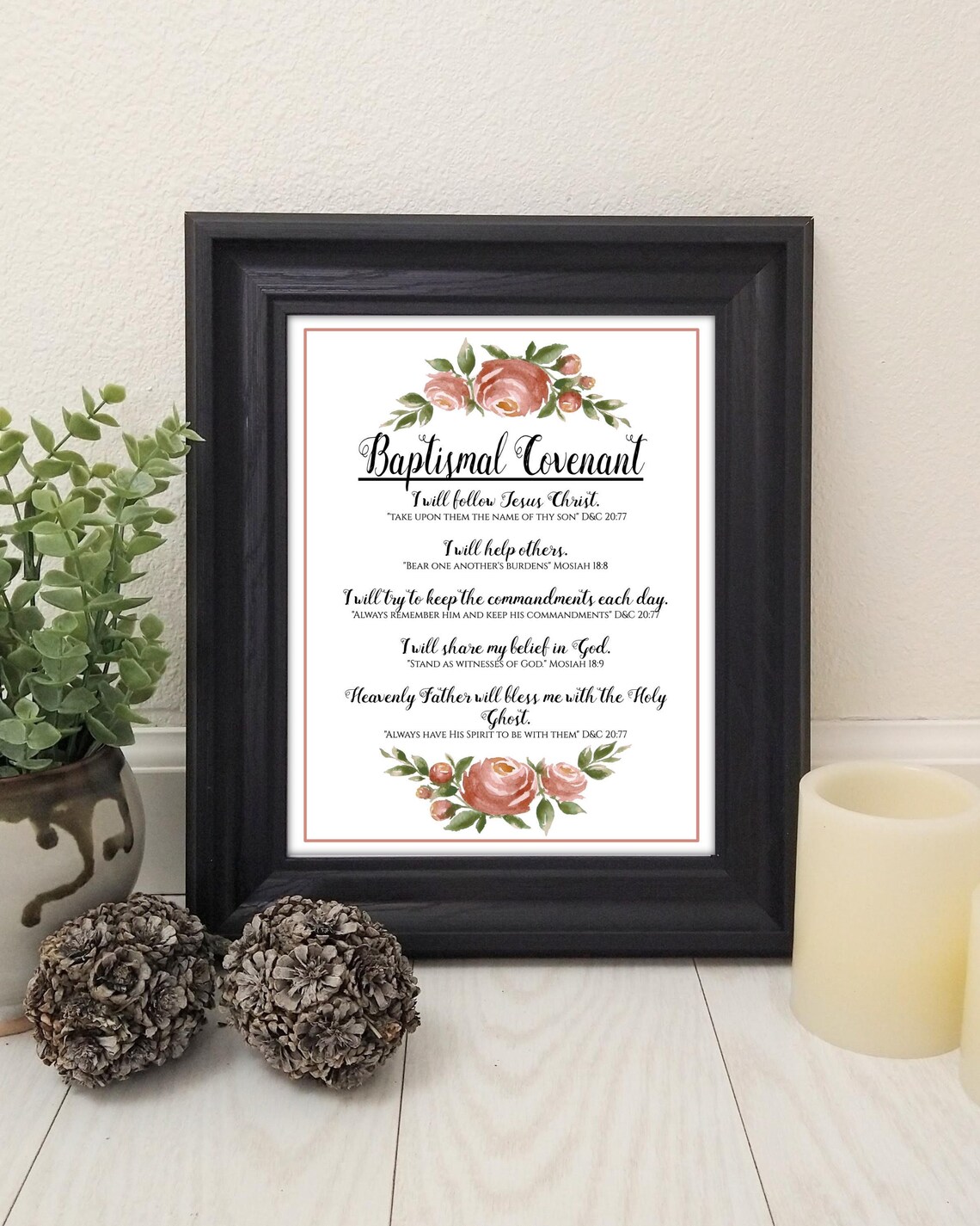 Baptismal Covenant Art for the Church of Jesus Christ of Latter-day ...