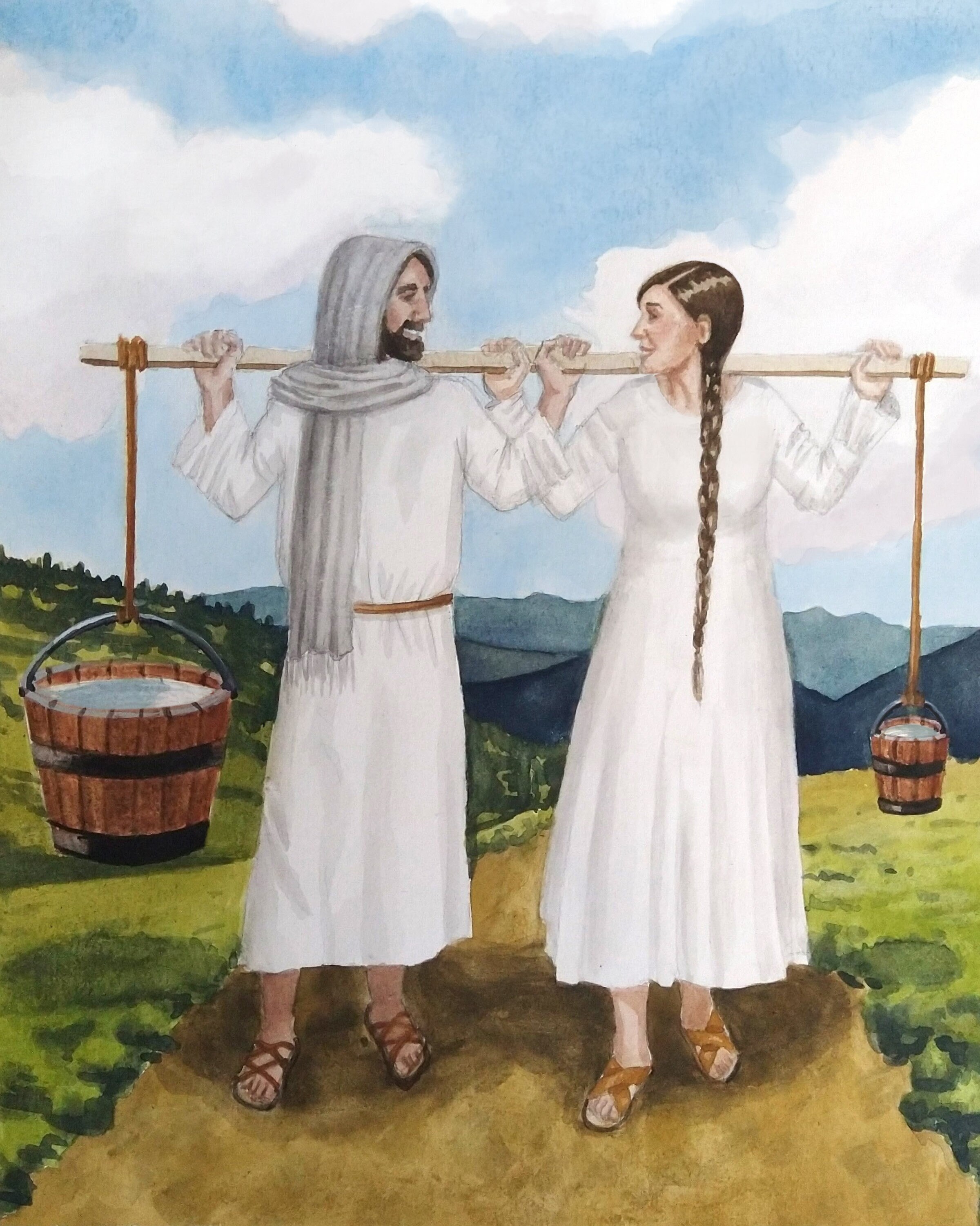 His Burden is Light Watercolor Digital Download - Etsy