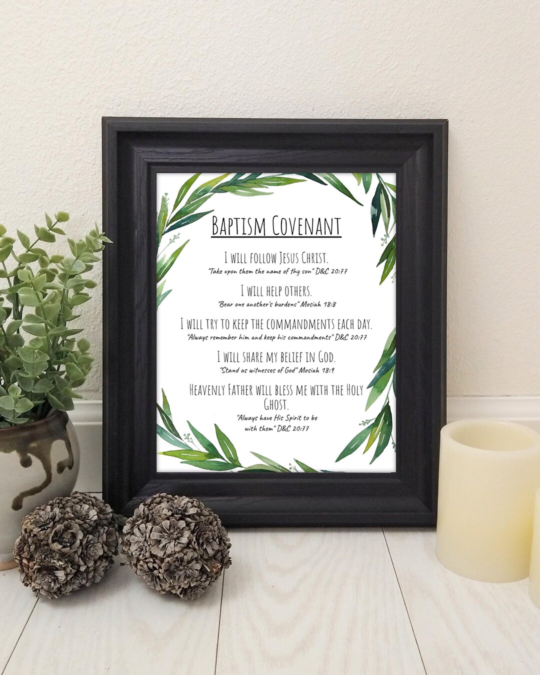 Baptismal Covenant Made in the Church of Jesus Christ of Latter-day ...