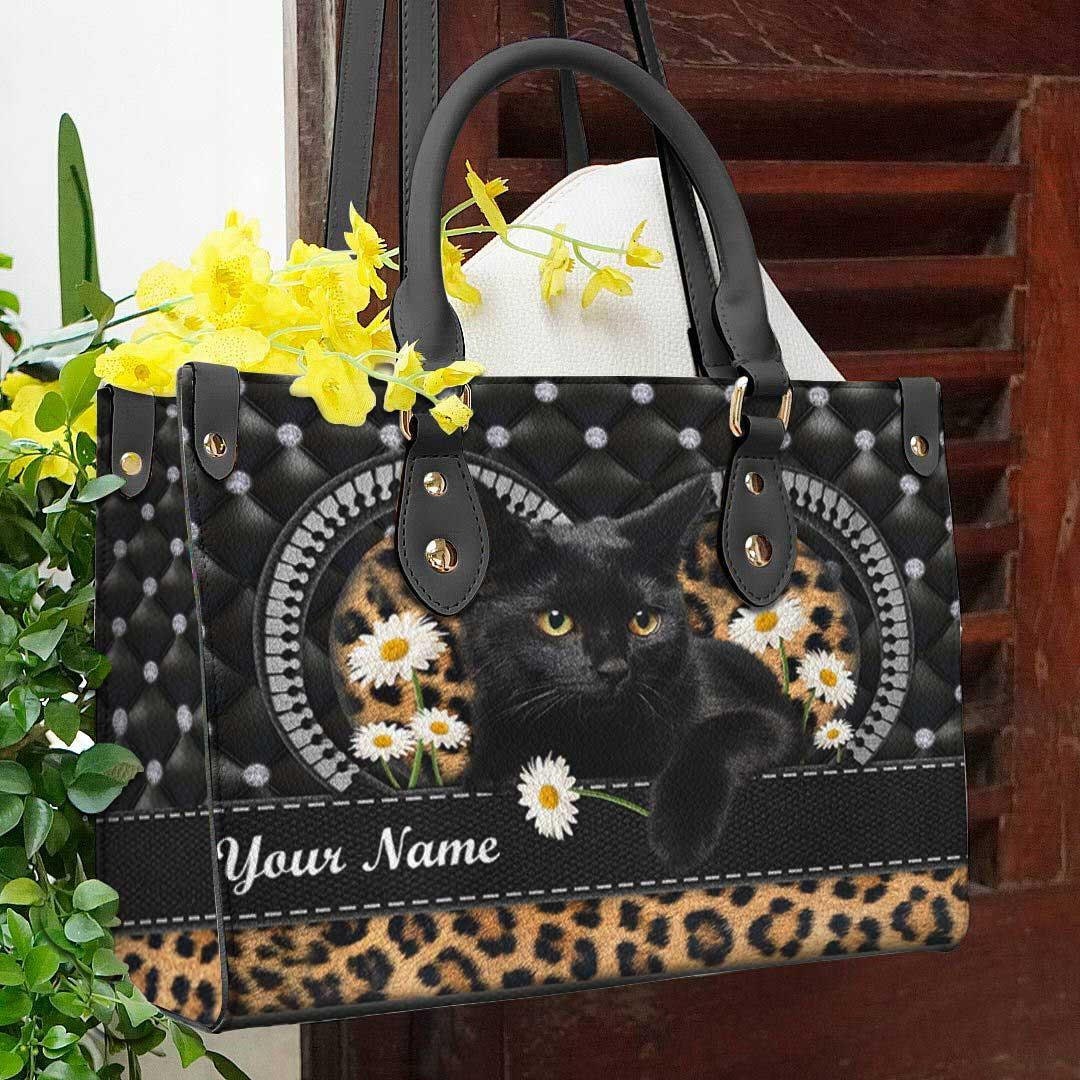 Personalized Custom Black Cat Leather Bag sold by Dat Le | SKU 24470581 ...