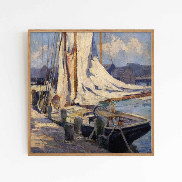 Vintage Wharf Painting - Etsy