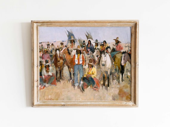 Apache Festival Native American Old West Painting Indian - Etsy