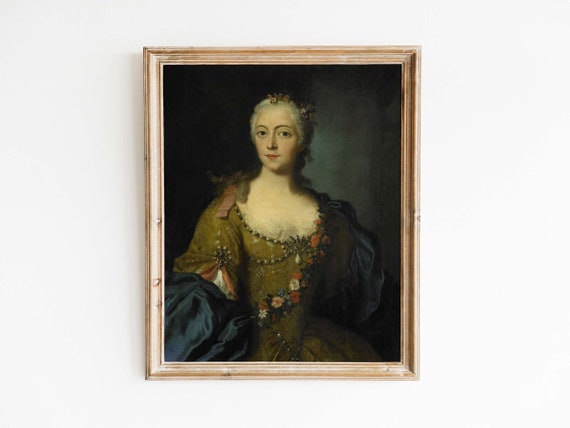 Elegant Englishwoman Vintage Portrait Aristocratic Lady Oil - Etsy