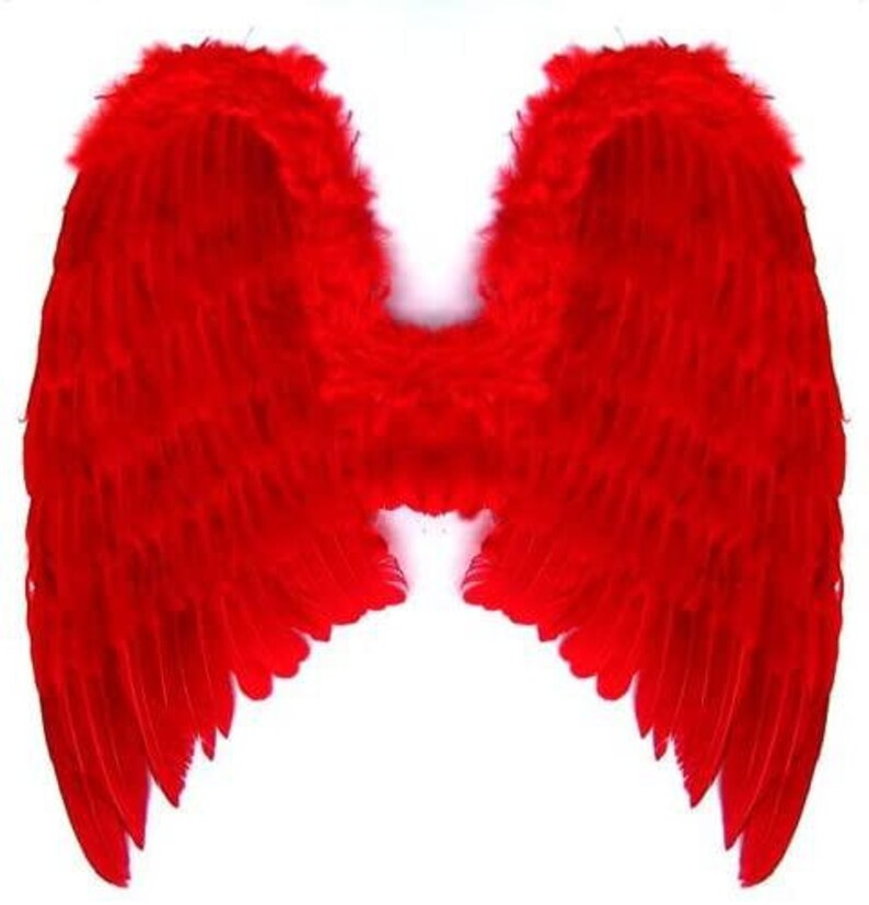 Extra Large Red Feather Angel Wings W/ Halo for Adult - Etsy