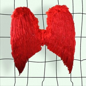 Extra Large Red Feather Angel Wings W/ Halo for Adult - Etsy