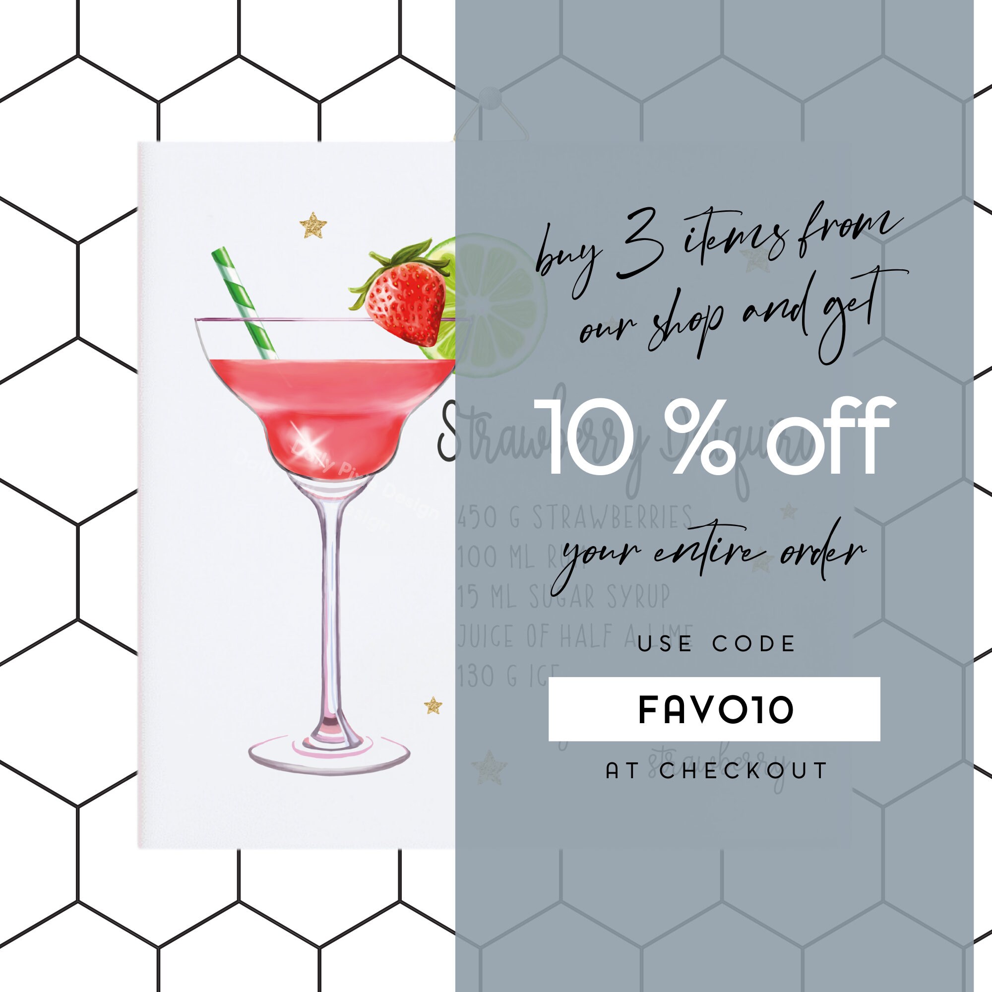 Trendy Twist & Sip Strawberry Daiquiri Cocktail Tile Chic Cocktail ...