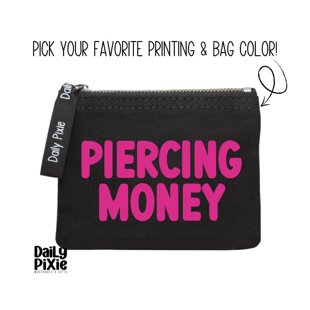 Coin Bag - Piercing Money: Fun Gift for Piercing Lovers! - Etsy
