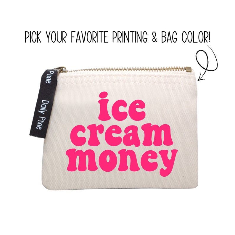 Coin Bag - Ice Cream Money: Ice Cream Lovers Must-have! - Etsy