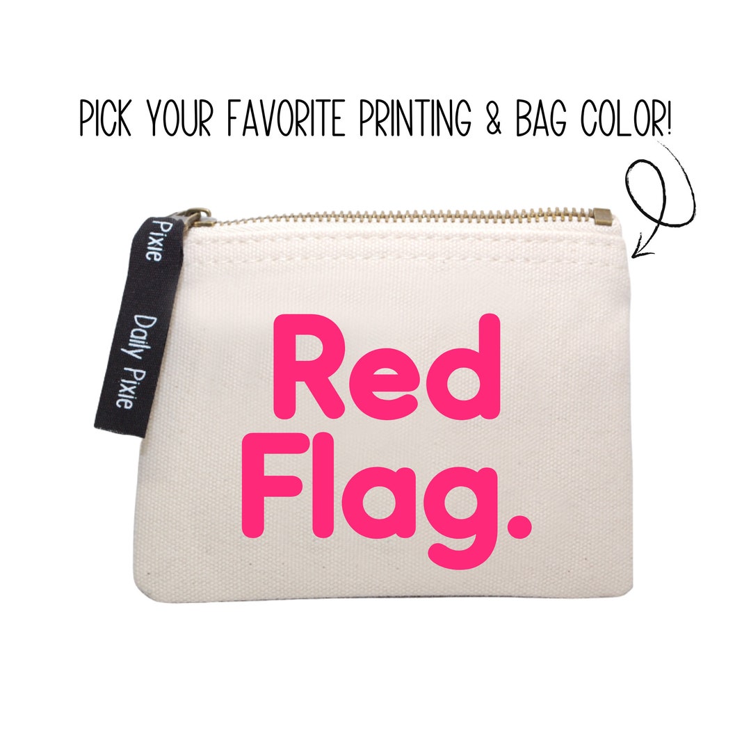 Period Bag - Red Flag - Neon Colors • Period Pouch • Tampon Holder ...