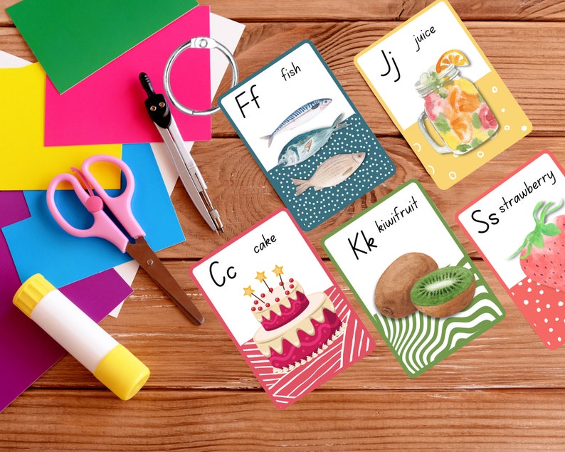 Printable Alphabet ABC Colorful Flash Cards | Upper and Lower Case ...