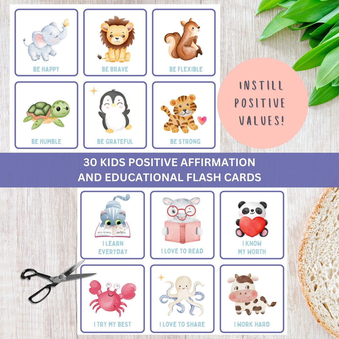 Printable Affirmation Cards for Kids Positive Affirmation Cards Digital ...