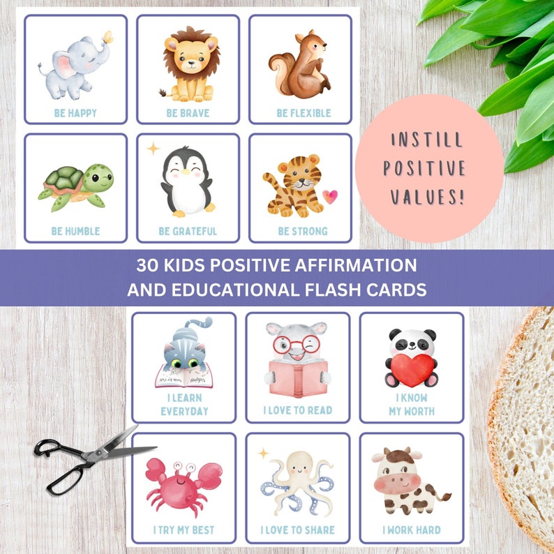 Printable Affirmation Cards for Kids Positive Affirmation Cards Digital ...