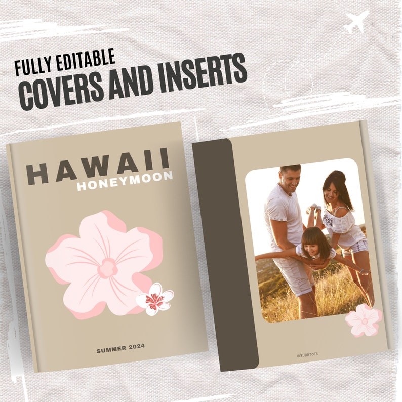 Hawaii Travel Photo Book Cover Canva Template Coffee Table Book Travel ...