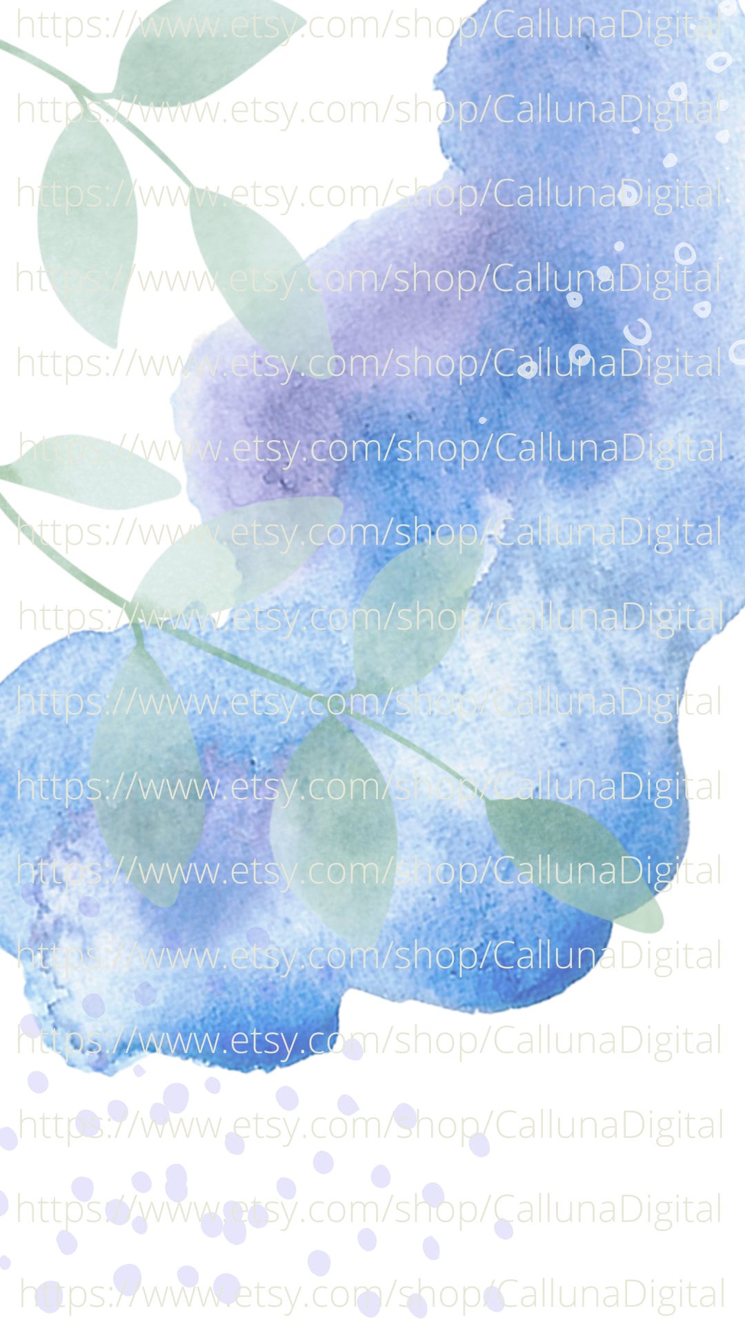 3 Botanical iPhone Wallpapers Digital Download, Watercolor Botanical ...