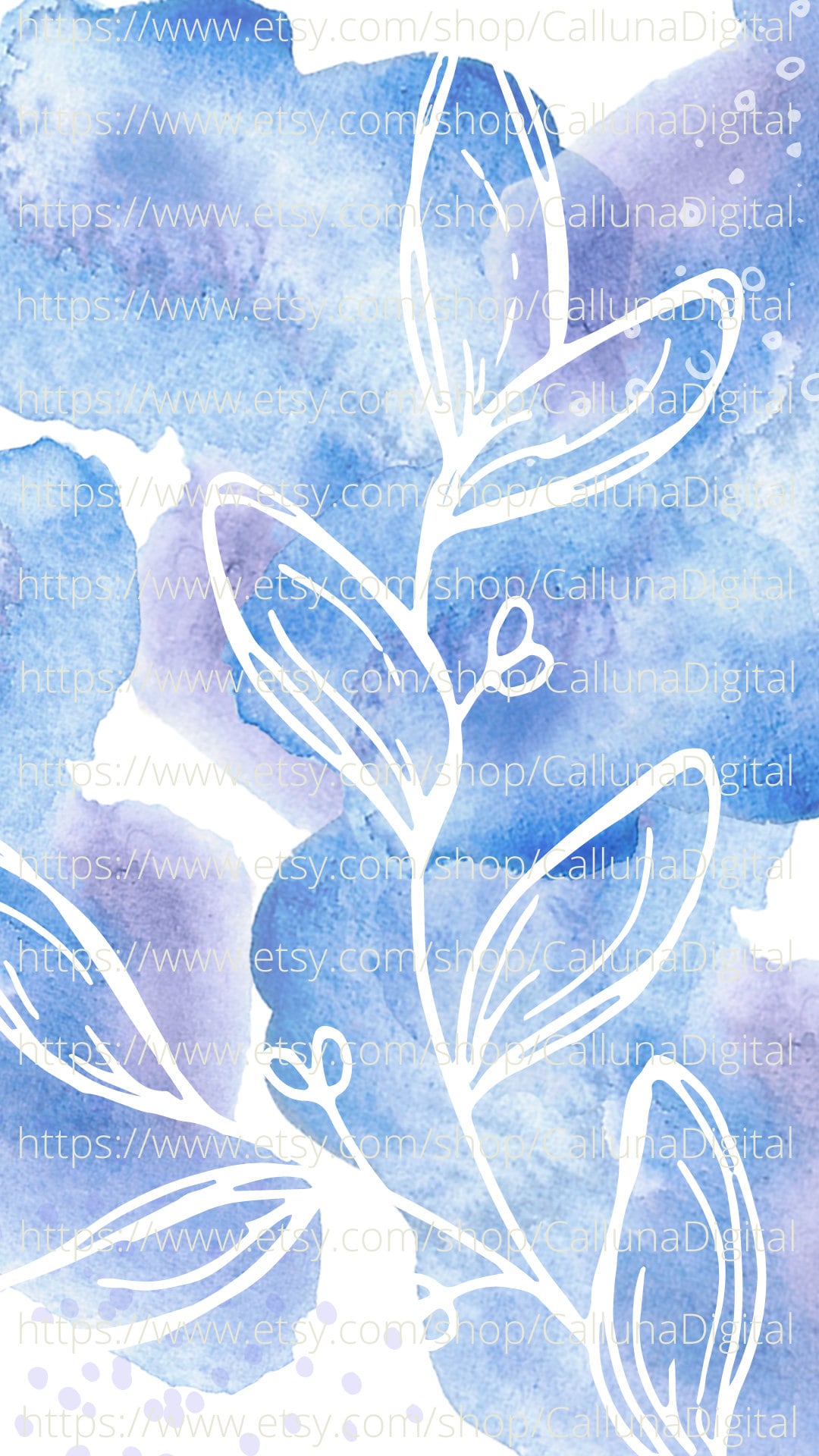 3 Botanical iPhone Wallpapers Digital Download, Watercolor Botanical ...