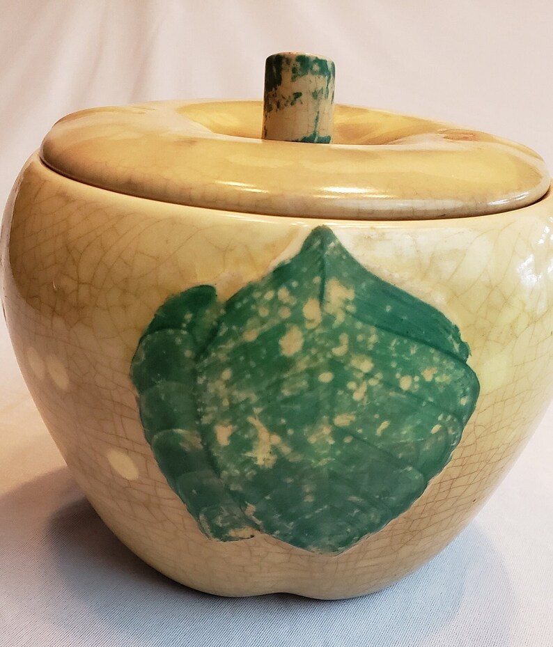 Vintage Hull Pottery Apple Cookie Jar, Apple Container, Kitchen Decor ...