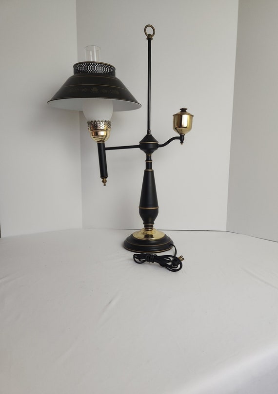 MCM Student Desk Lamp Piano Lamp Tole Painting Metal Etsy Canada