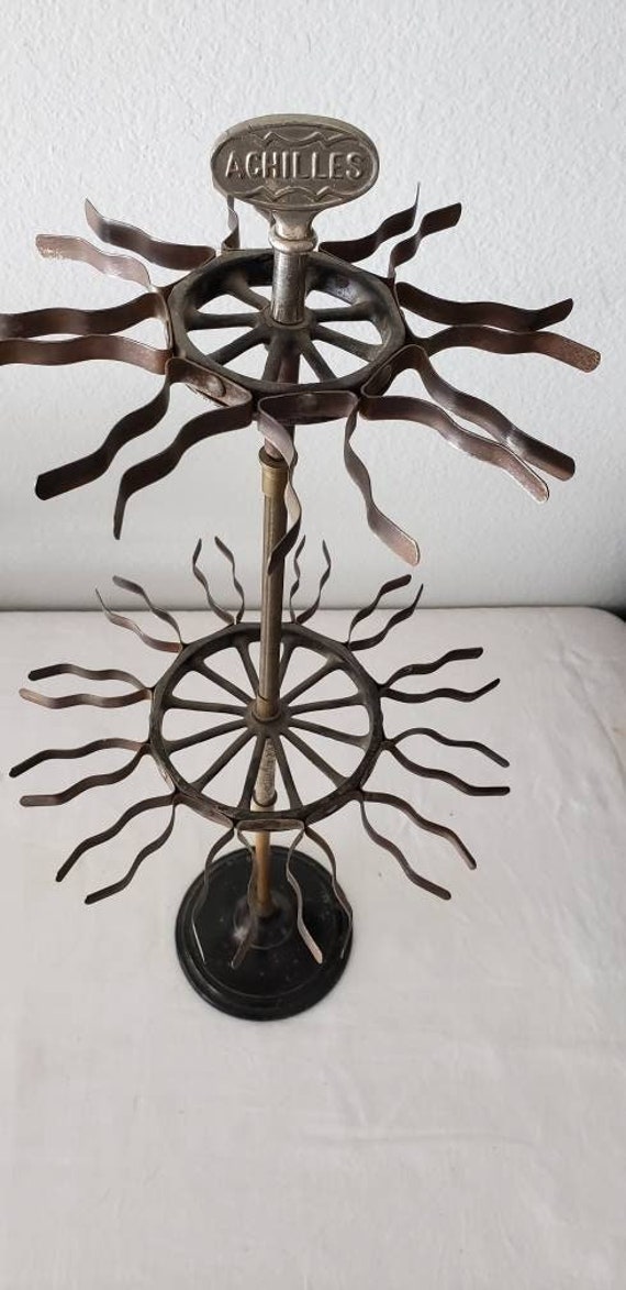 1950s Achilles 18 Slot Rotating 2 Tier Metal Stamp Rack Holder 2 Tier ...