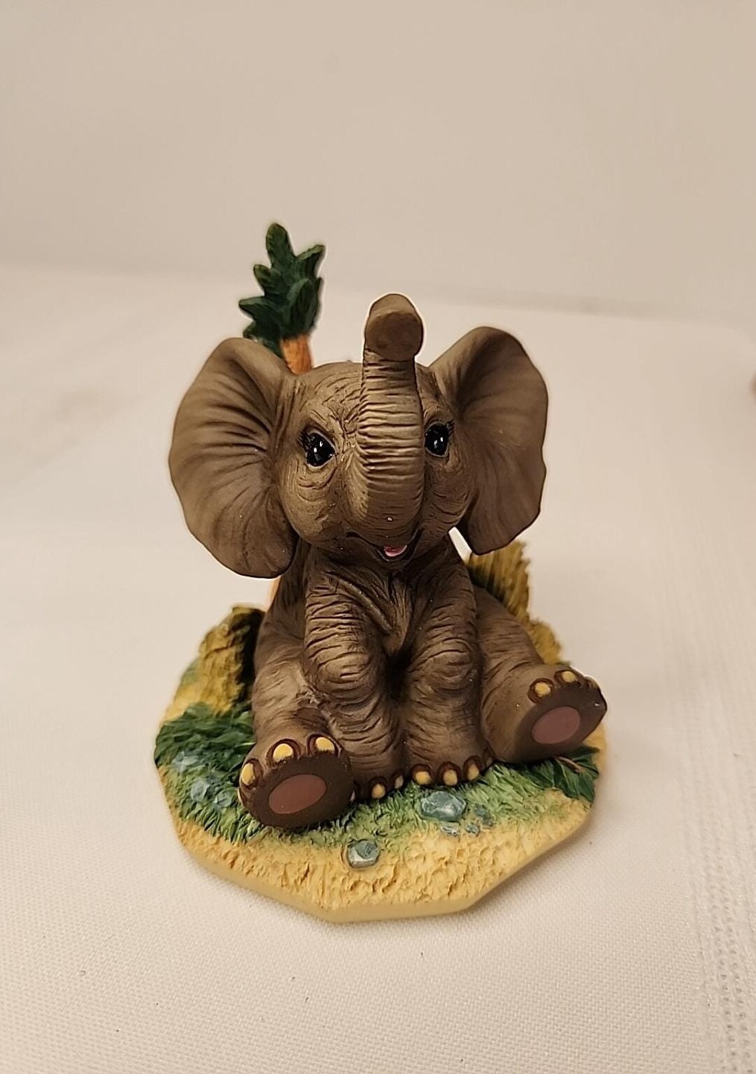 Vintage African Elephant Sculpture Figurine Hamilton Collection 1995 ...