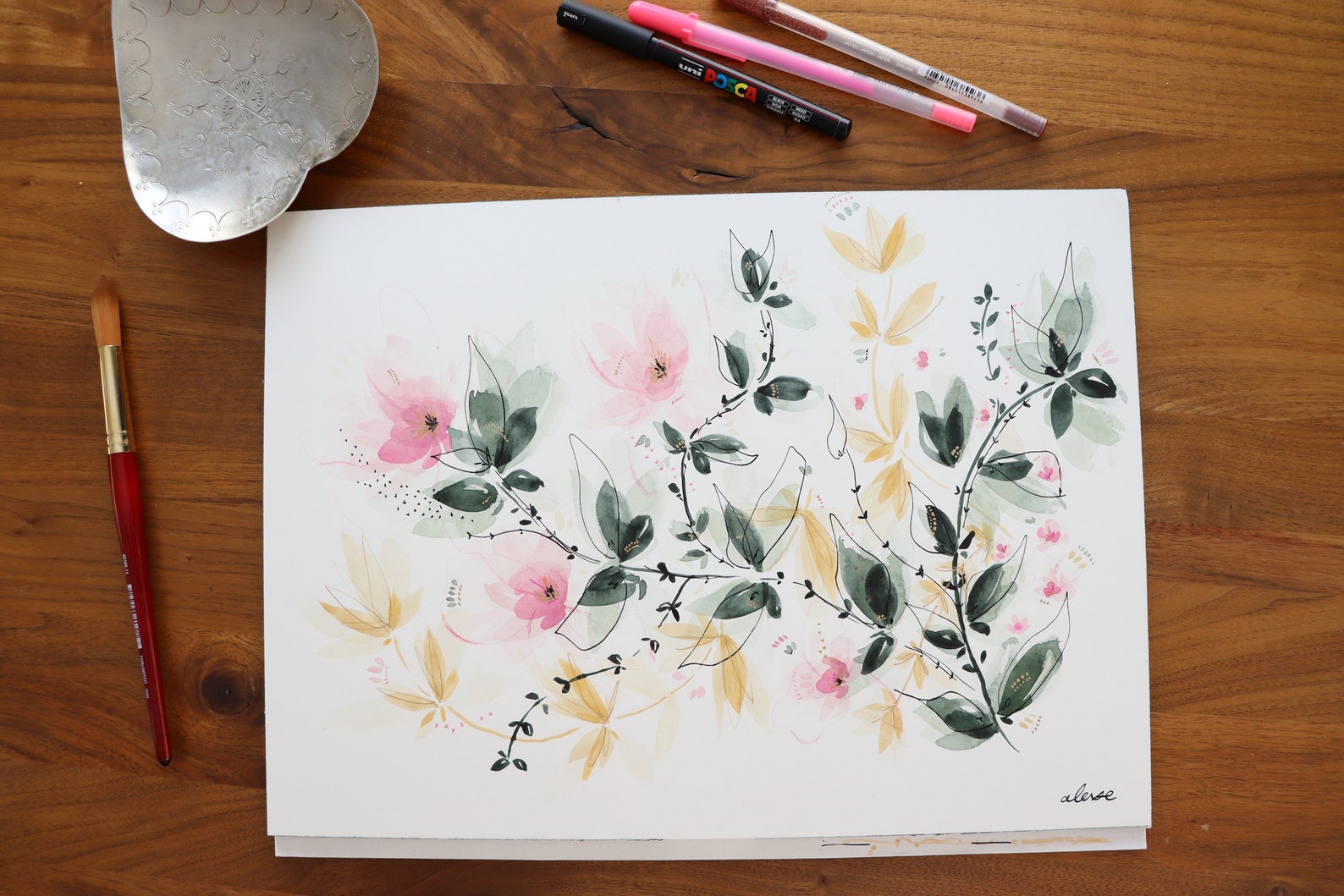 New Beginning - Watercolor Flower Painting - ORIGINAL Art - Etsy