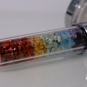 Chakra Crystal Shower Head (hose & Bracket): Natural Gemstones. Healing ...