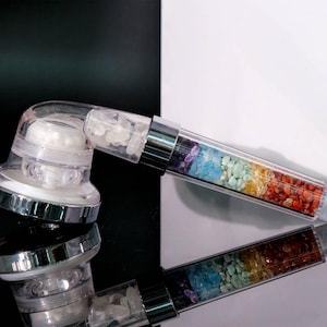 Chakra Crystal Shower Head: Natural Gemstone Water Purification - Etsy