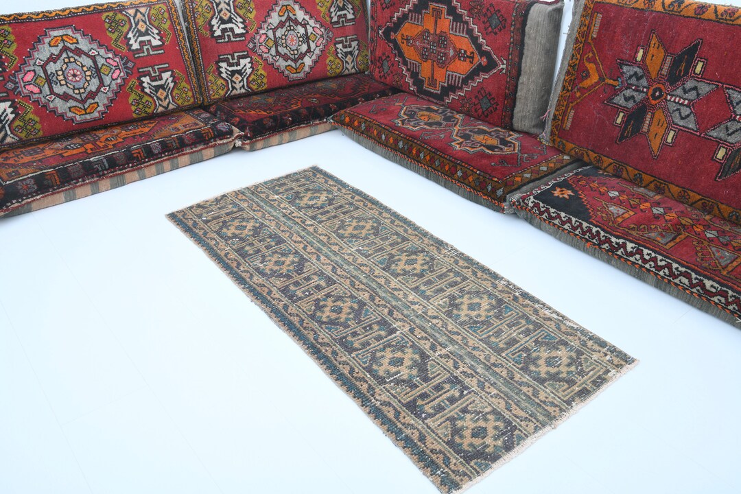 2x5 Rug,small Vintage Rug,mini Rug,2x5 Turkish Rug,oushak Rug 2x5 ...