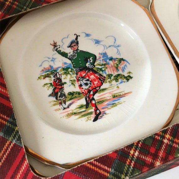 3 Piece Set of Scottish China Sandwich Plate and 2 Small - Etsy