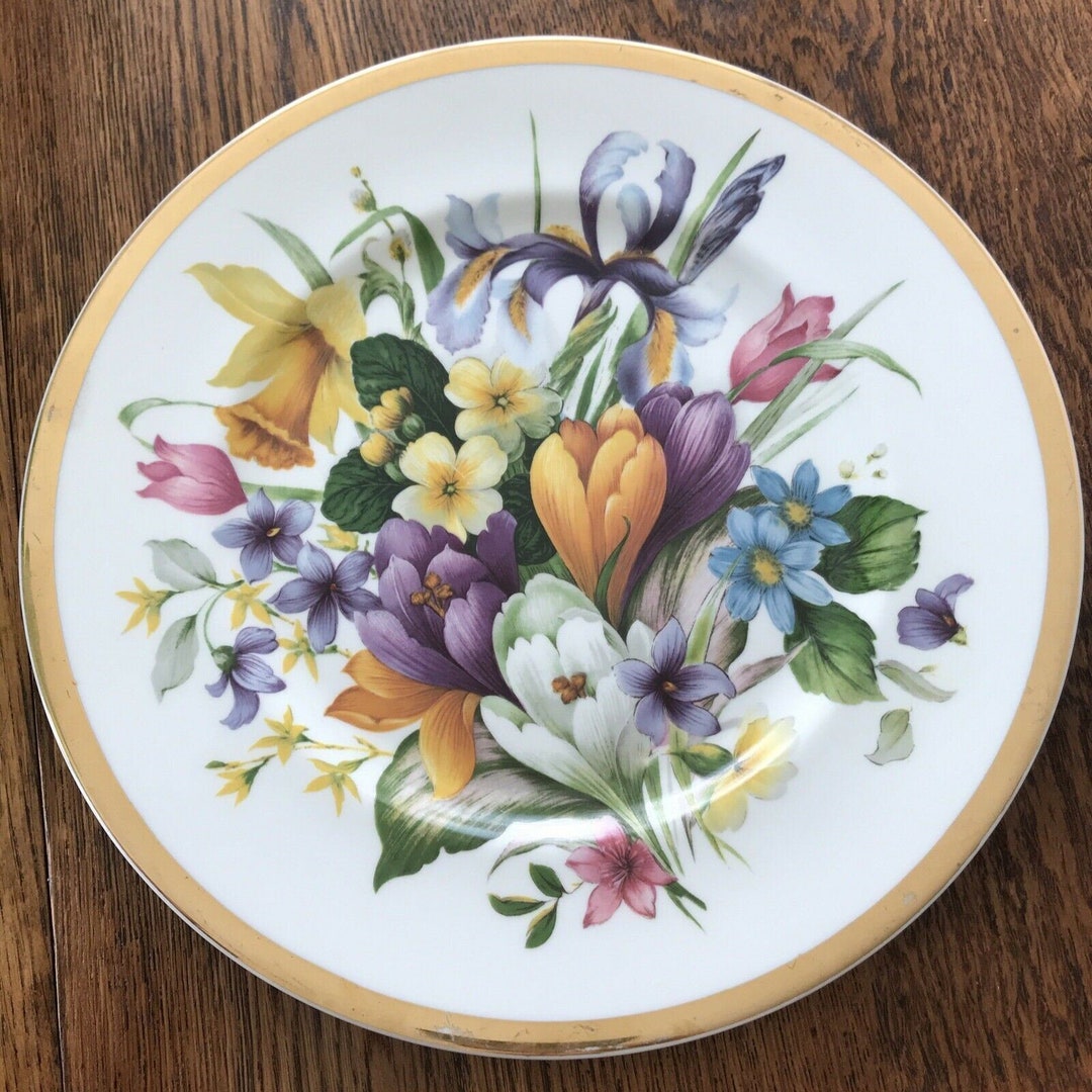 Bone China Floral Decorative Plate. Spring Flowers. Sovereign China ...