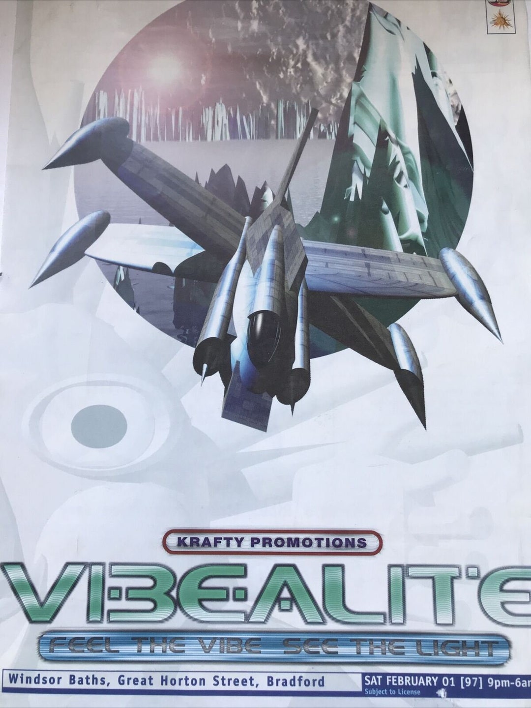90s Y2K Rave Memorabilia Flyer BRADFORD Feb 1997 VIBEALITE Brisk Rush ...