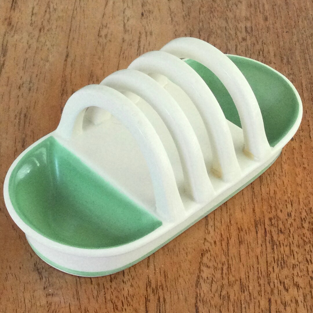 Susie Cooper Crown Works 1930s / 1940s Toast Rack. Green and Cream ...