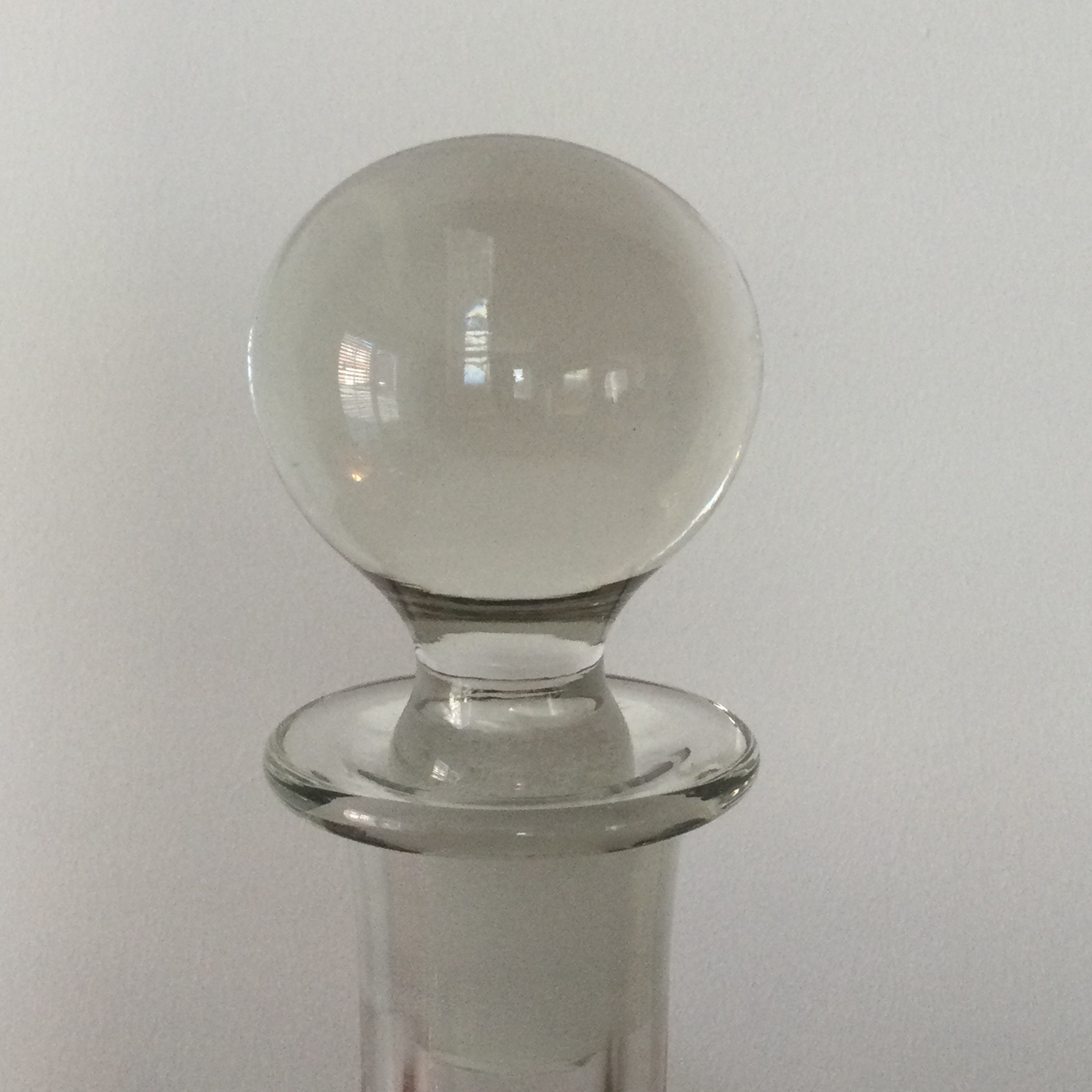 Simple Contemporary Looking Plain Glass Decanter. Chunky Stopper ...