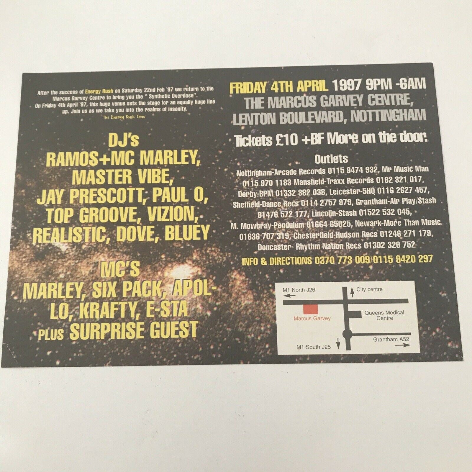 90s Y2K RAVE MEMORABILIA Flyer Marcus Garvey Centre Nottingham - Etsy UK