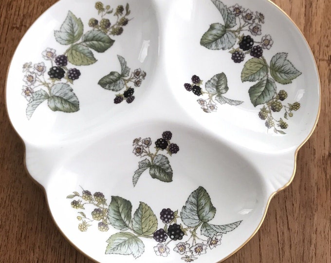 Vintage Royal Worcester Lavinia Hors D’œuvres Nibbles Dish Blackberries ...