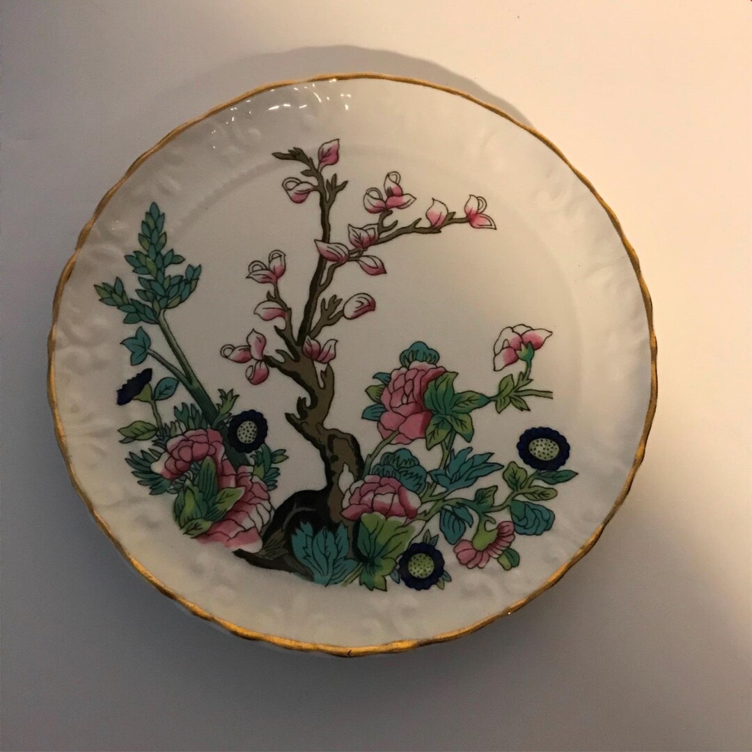 Indian Tree Design Side Plate SOUTHFIELDS Bone China 16.5cm Fluted Edge ...