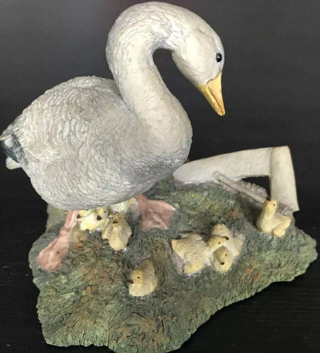 Aynsley Pottery Goose and Goslings Hand Painted Ornament Figurine. - Etsy