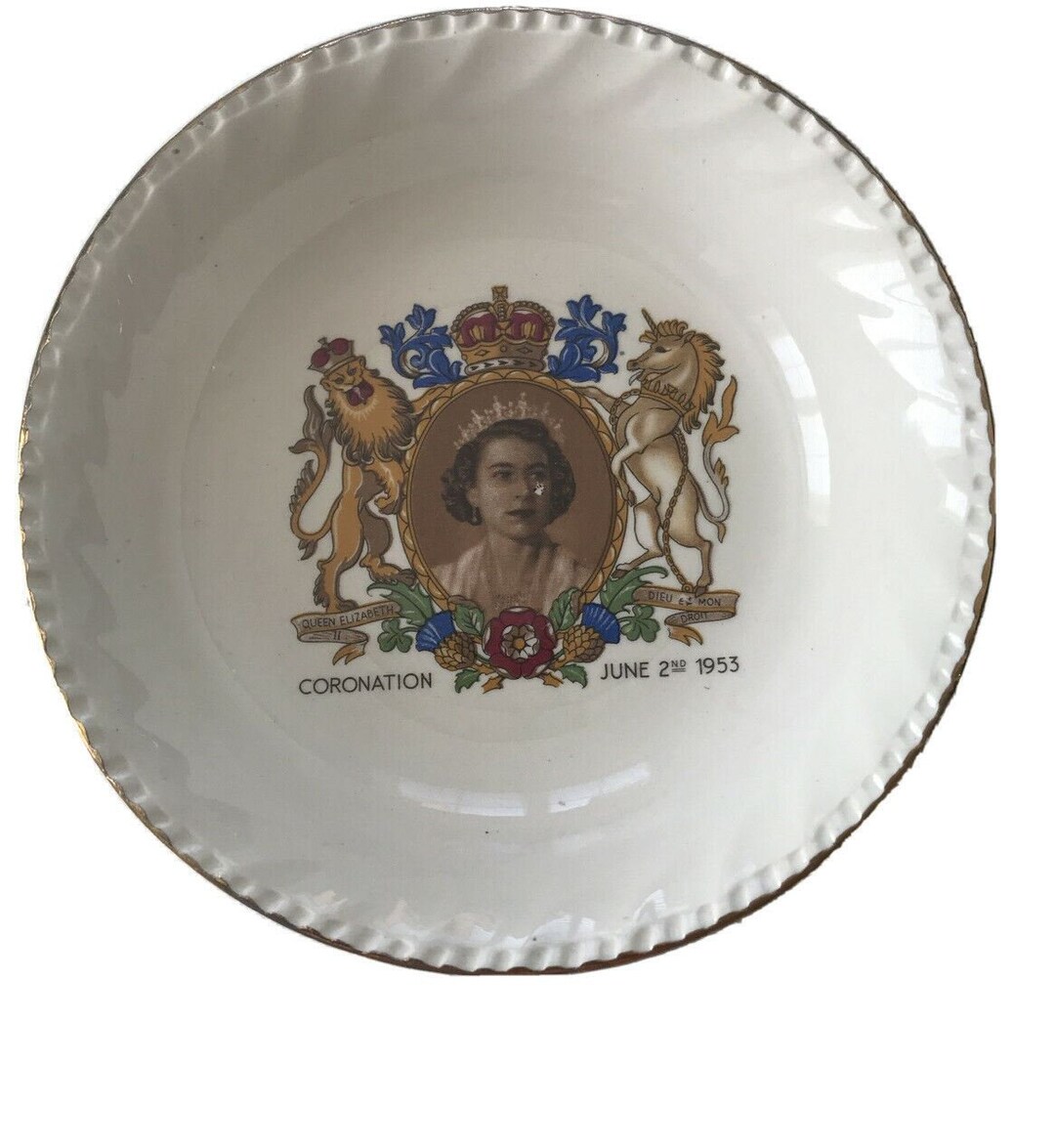 Queen Elizabeth Coronation 1953 Commemorative Trinket Bowl, Pin Dish ...